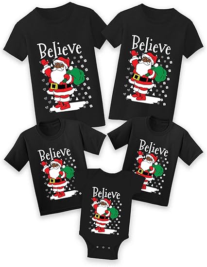 Amazon.com: Christmas Shirts for Family - Santa Top Xmas Tshirt for ...