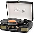 Amazon.com: Retrolife Record Player 3 Speed Bluetooth Portable Suitcase ...