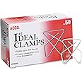 ACCO Ideal Butterfly Paper Clamps, Steel Wire, Small 1.5 Inch Size, 100 ...