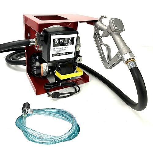 SUPERFASTRACING 110V Electric Diesel Oil Fuel Transfer Pump W/Meter ...