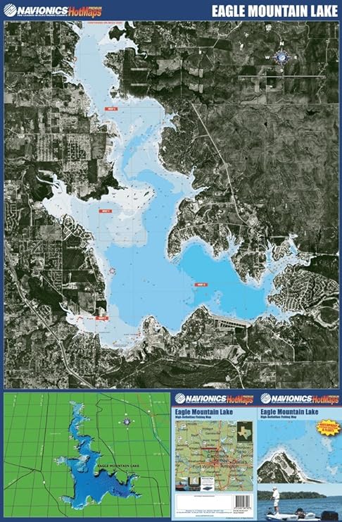 Amazon.com : Navionics Paper Map: Eagle Mountain Lake Texas : Fishing ...