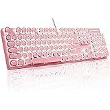 Amazon.com: TISHLED Typewriter Keyboard with White LED Backlit, Retro ...