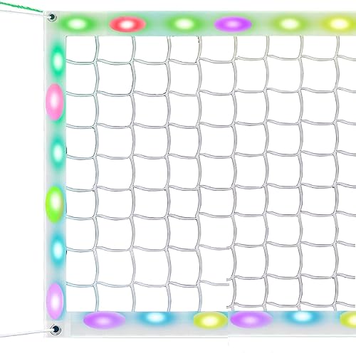 LED Volleyball Net Outdoor with Tear-Resistant Border| Aircraft Wire ...