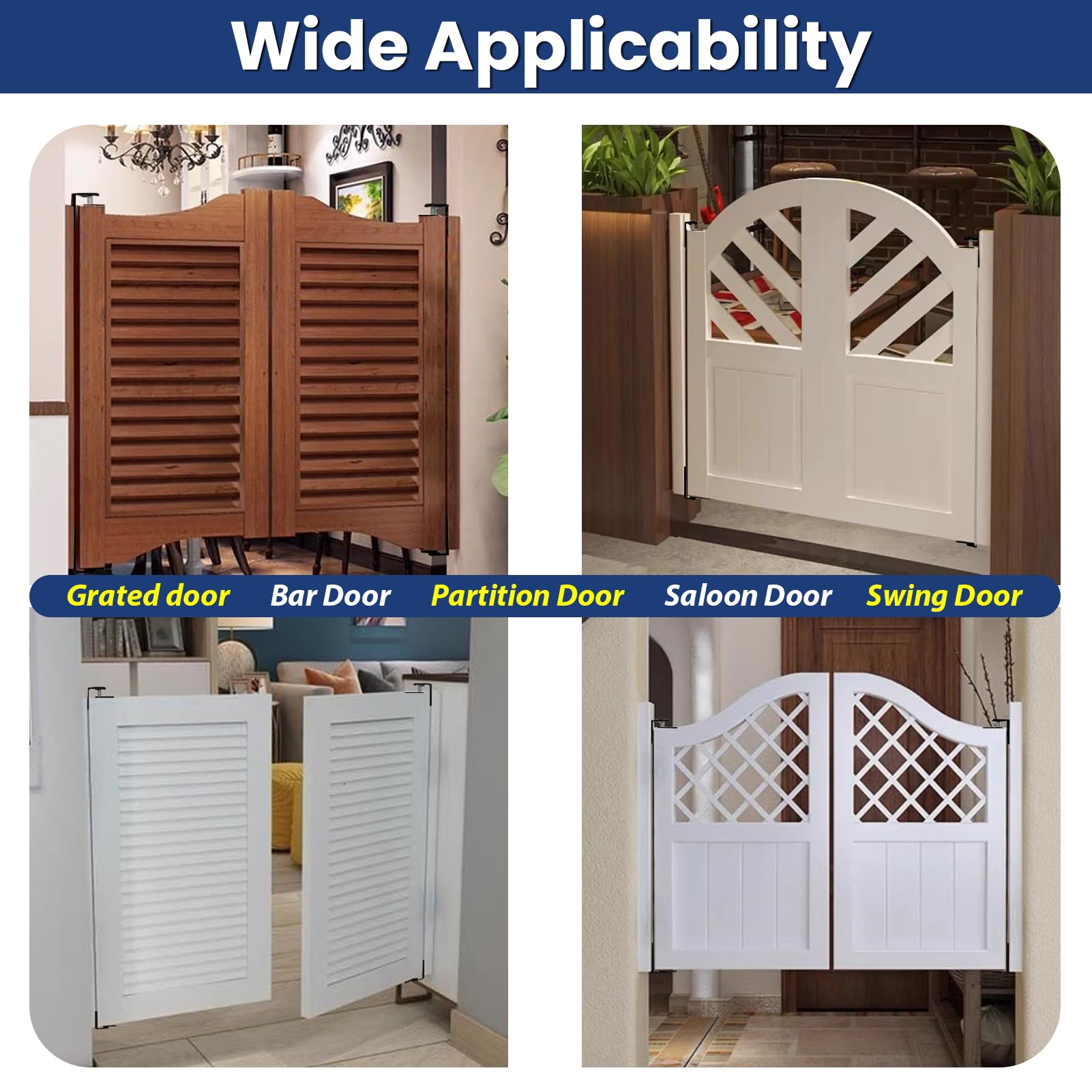 Upgraded Saloon Door Hinge - Self Return Double Swinging Door Hardware ...