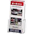 Amazon.com : Clear-Ad - Acrylic Trifold Brochure Holder - Rack Card ...
