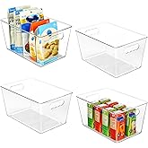 Amazon.com: Vtopmart Clear Plastic Pantry Organizer Bins, 6 PCS Food ...