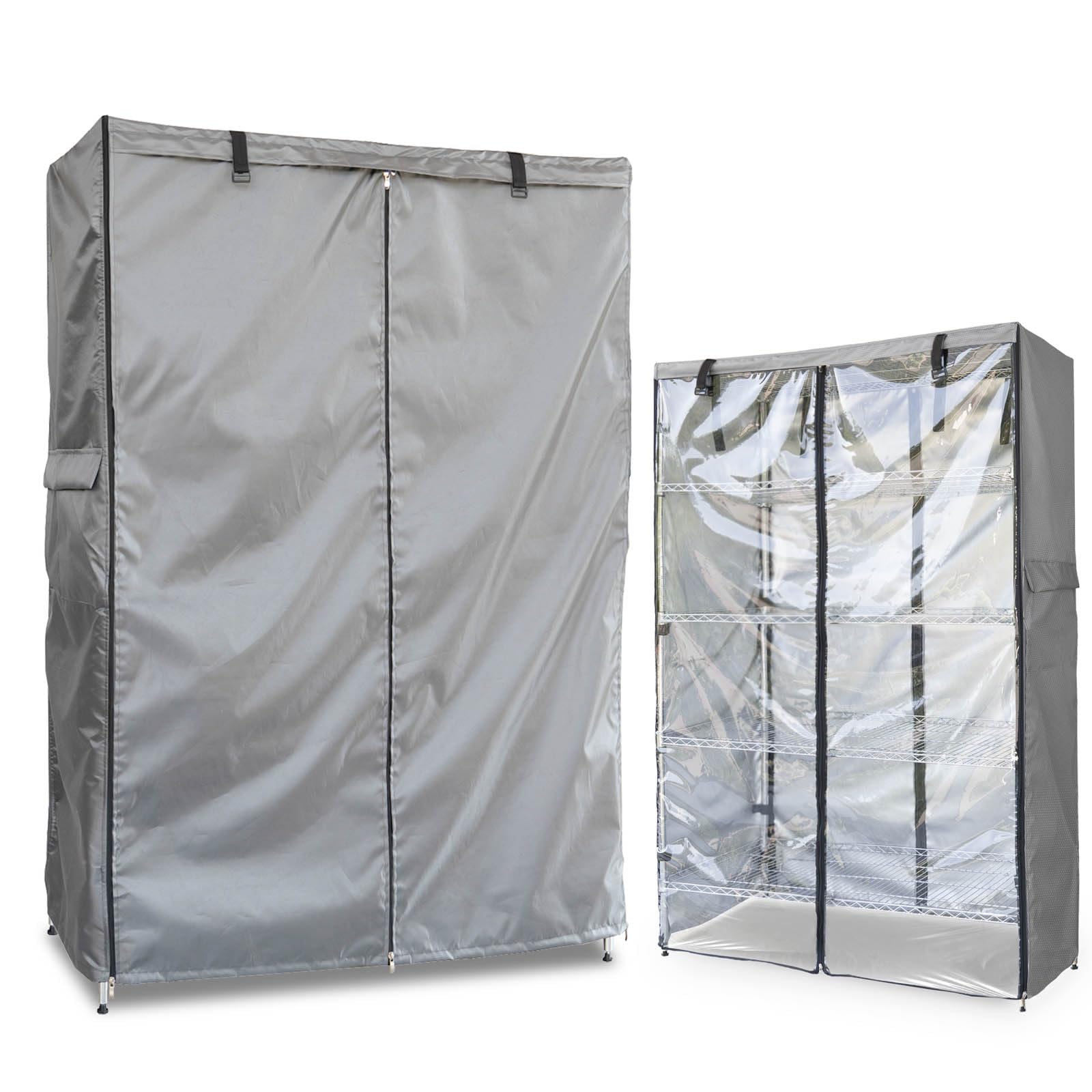 okcool Waterproof Shelf Cover,600D Heavy Duty Wire Shelving Unit Cover ...