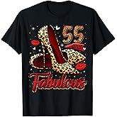 Amazon.com: 55 and Fabulous High Heels Stepping Into My 55th Birthday T ...