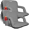 Amazon.com: Driftsun 2 Pack Extra Wide Stadium Seats with Back Support - Deluxe Foldable Stadium ...