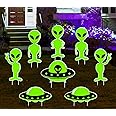 Amazon.com : Whaline 8Pcs Halloween Yard Sign with 16Pcs Stakes Glow in ...