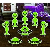 Amazon.com : Whaline 6Pcs Alien Yard Sign Decorations with 24Pcs Stakes ...