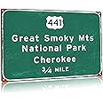 Amazon.com: Great Smoky Mountains National Park Metal Tin Sign Cherokee ...