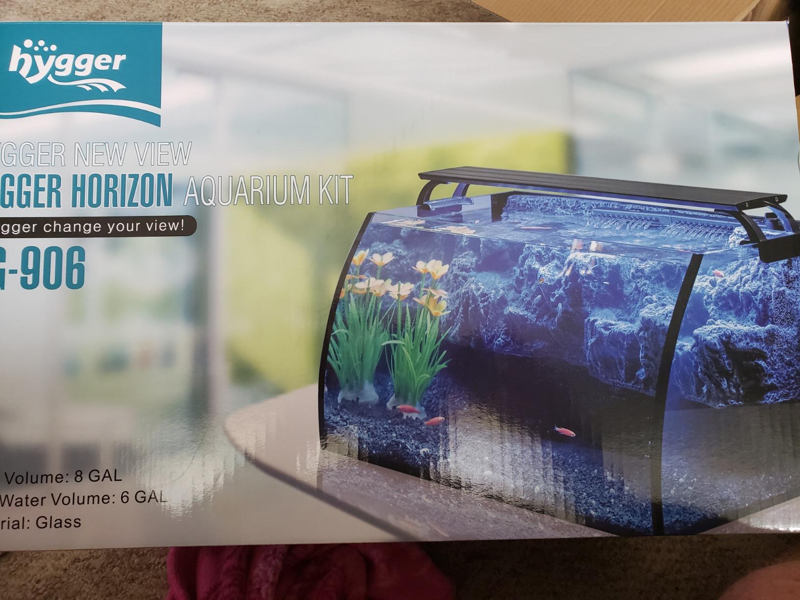 $24/mo - Finance Hygger Horizon 8 Gallon LED Glass Aquarium Kit for ...