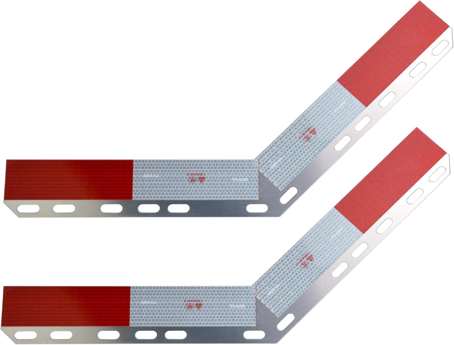 Amazon.com: TBOZZ Aluminum Angled Mud Flap Strip Conspicuity Reflector ...