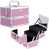 Amazon.com : Joligrace Makeup Box Cosmetic Train Case Jewelry Organizer ...