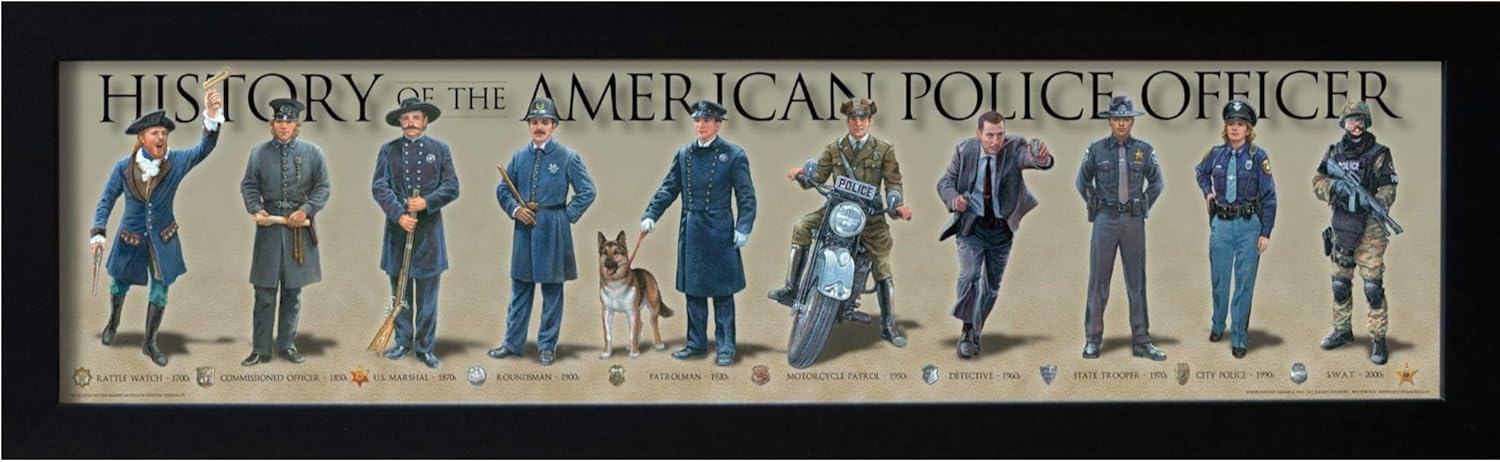 Amazon.com: History of The American Police Officer Framed Posters ...