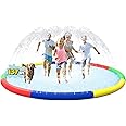 Amazon.com: ODOSOLA 11.4 FT Large Splash Pad for Kids Ages 4-8, Non ...