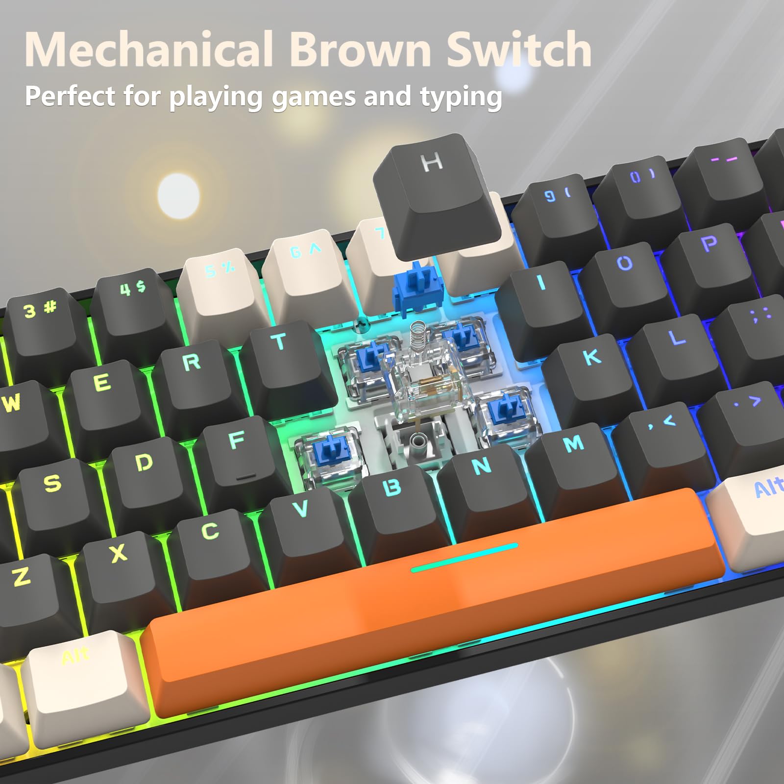 Mua RK-T60 Wired 60% TKL Mechanical Gaming Keyboard Led Rainbow ...