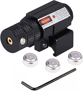 Pinty Compact Tactical Red Rail Laser Pointer with Picatinny Mount Alan ...