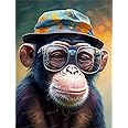 Amazon.com: Painted Cute Monkey 1000-Piece Adult Jigsaw Puzzle ...