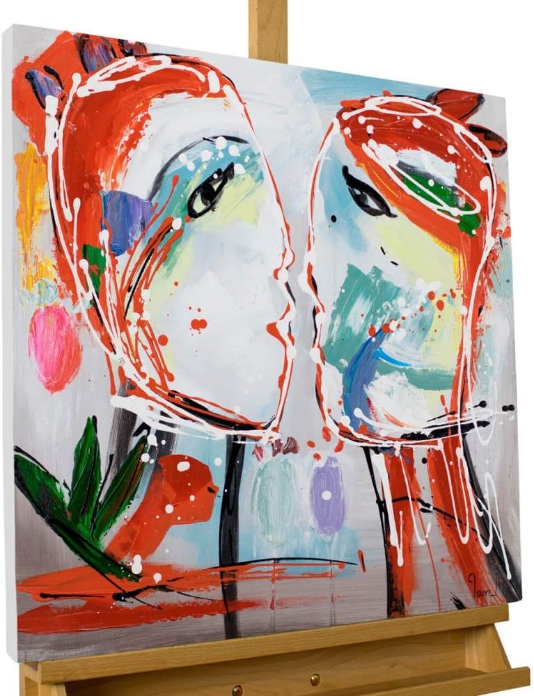 KunstLoft® Acryl Gemälde 'for Good and All' 60x60cm | original handgemalte Leinwand Bilder XXL ...