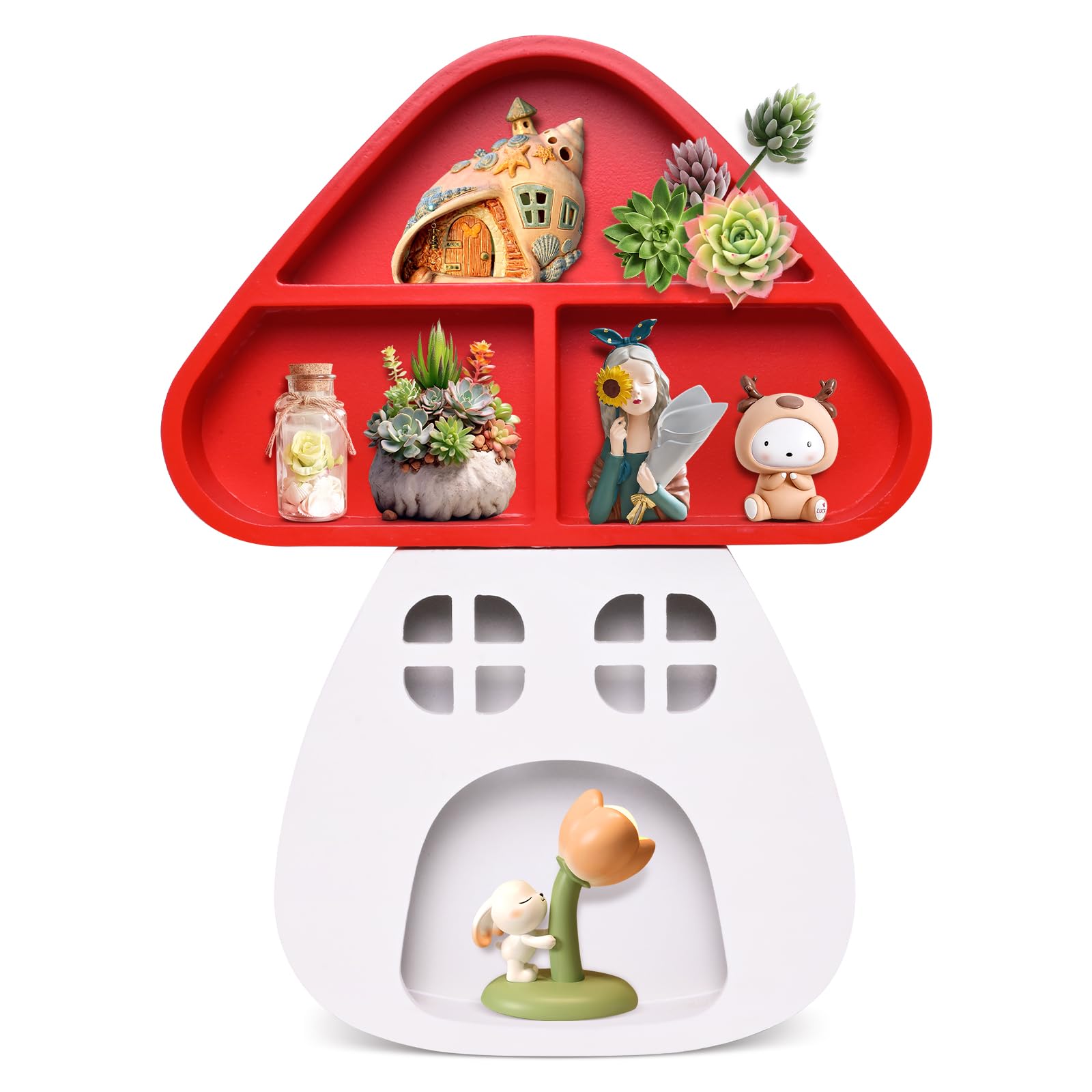 Lenkyin Floating Mushroom Shelf Cute Mushroom Wall Decor Cottagecore ...