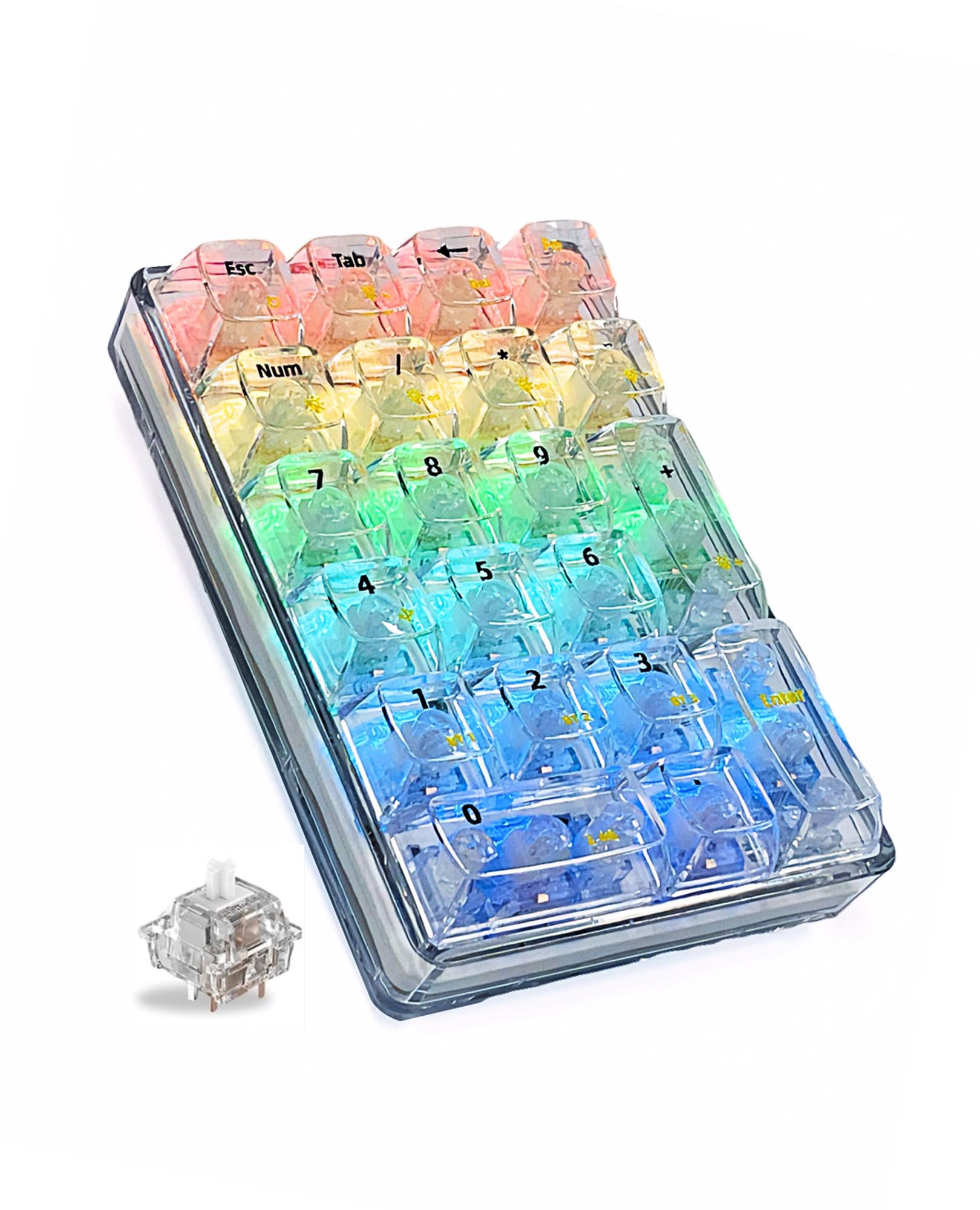 Mua SOLAKAKA K21 RGB Backlit Tri-Mode Transparent Wireless Mechanical ...