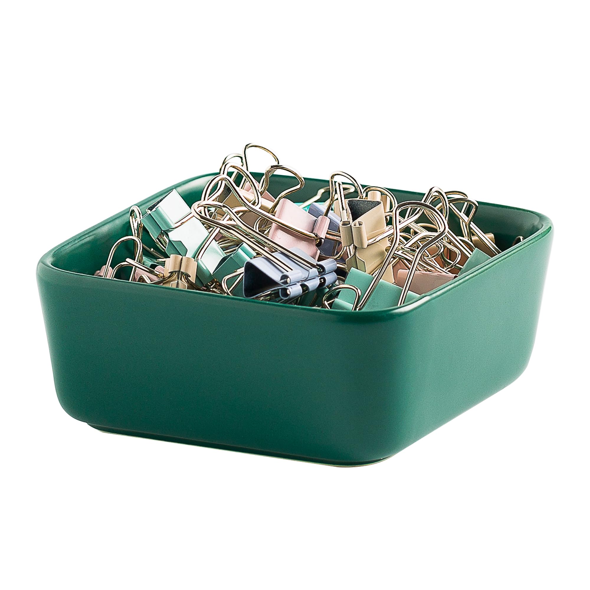 Mecaikru Ceramic Paper Clip Holder for Desk Cute Binder Holder ...
