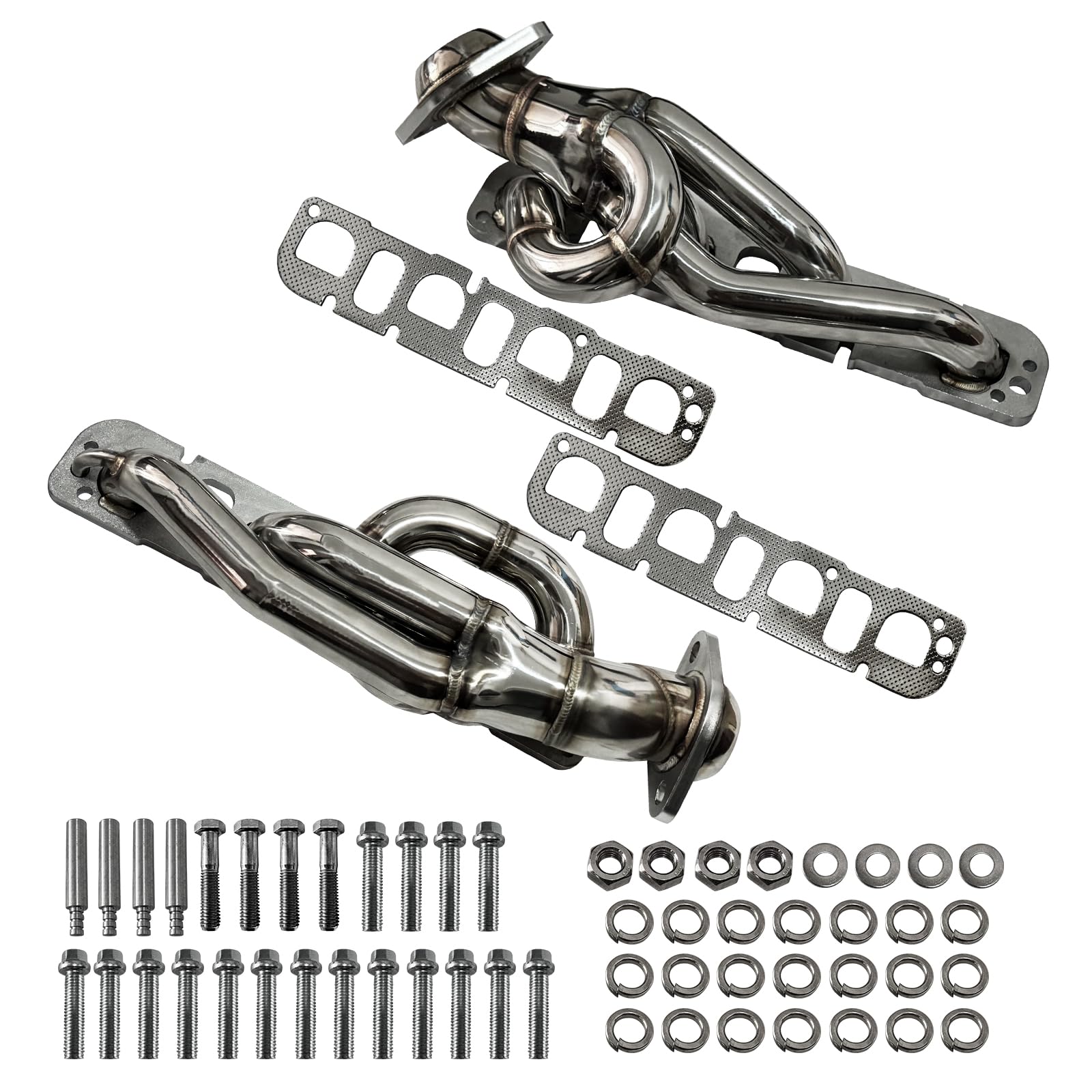Exhaust Headers Polished Stainless Steel Shorty Headers for 2009-2023 ...