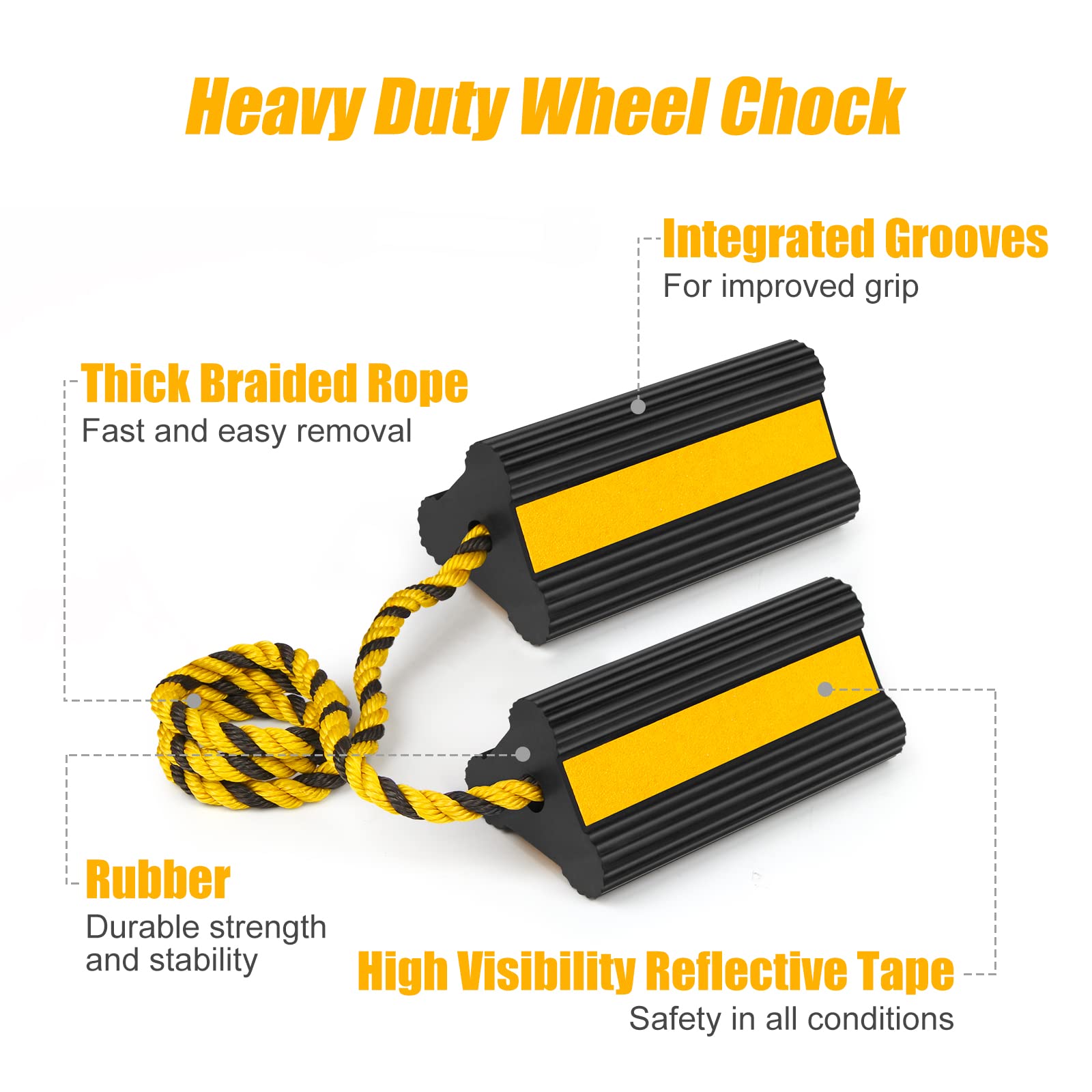 Mua Heavy Rubber Wheel Chocks for Travel Trailers, RV Wheel Chocks with ...
