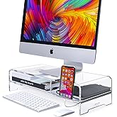 Amazon.com: Zimilar 20-inch Large Acrylic Monitor Stand Riser, 2-tier ...