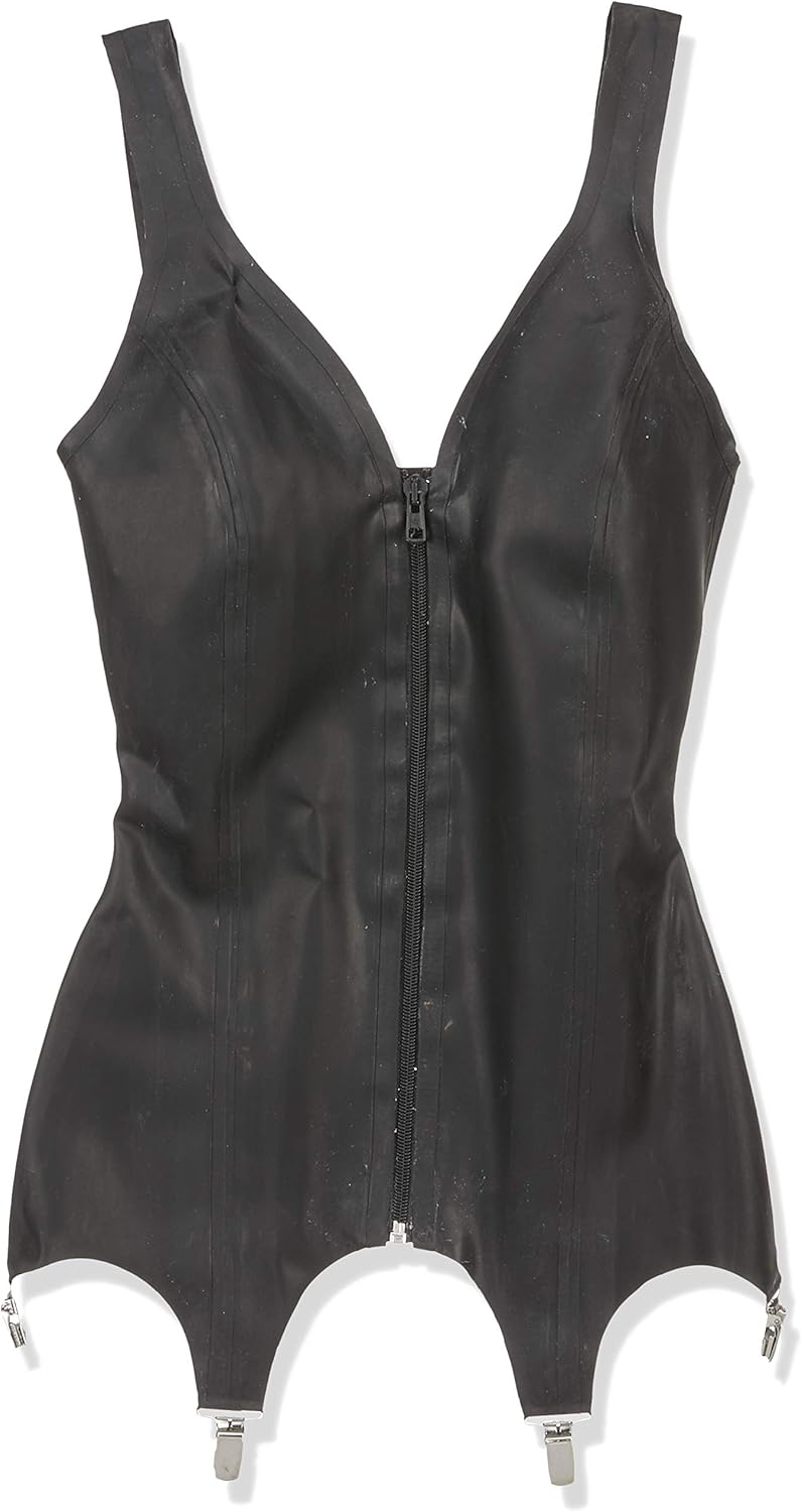 Late X Women’s 29011371021 Basque Latex Collection Small, Black (Nero ...