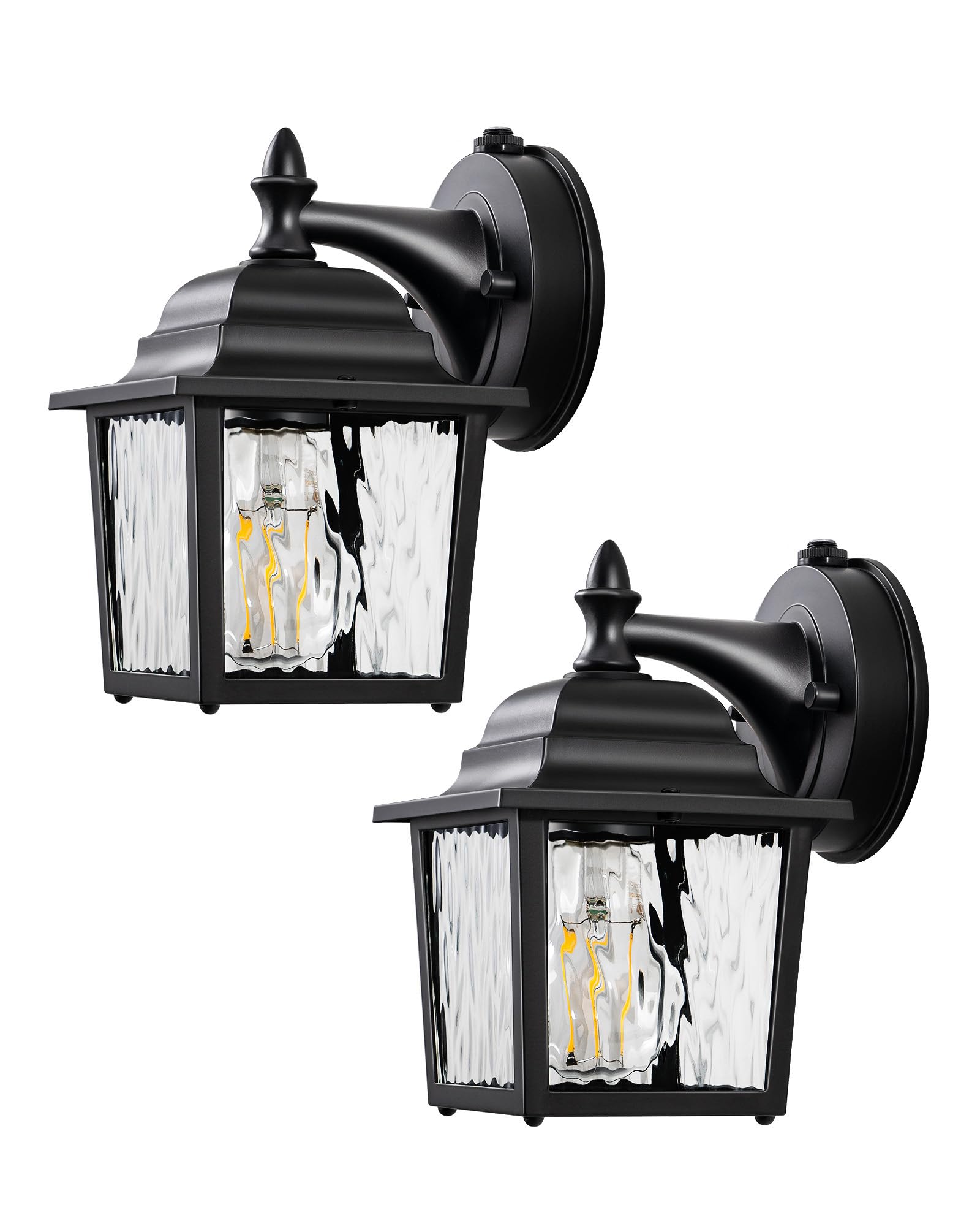 DEWENWILS 2 Pack Dusk to Dawn Outdoor Wall Light Fixture, Wall Lantern Porch Light with Glass ...