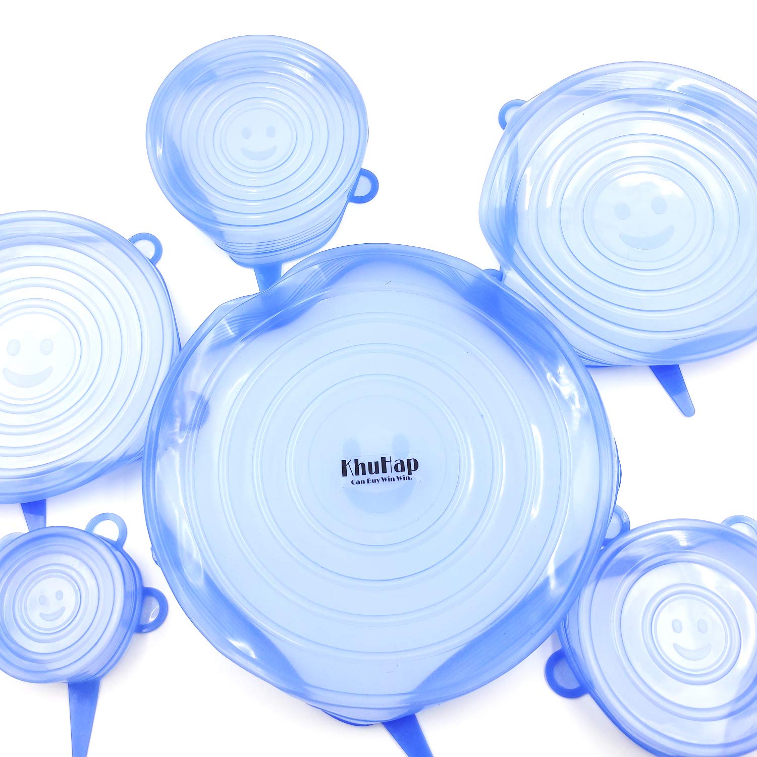 Buy KhuHap Silicone Lid Cover Reusable Stretchable for Container Bowls ...