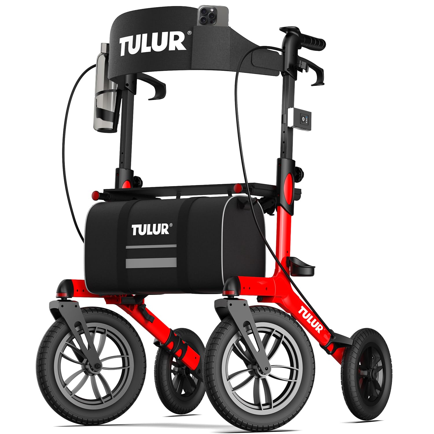 TULUR All Terrain Rollator Walker for Seniors,Outdoor Rollator Walker ...