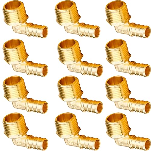 WHK 12 Pack 1/2" PEX Male Elbow Adapter Fittings - 1/2" Male NPT ...