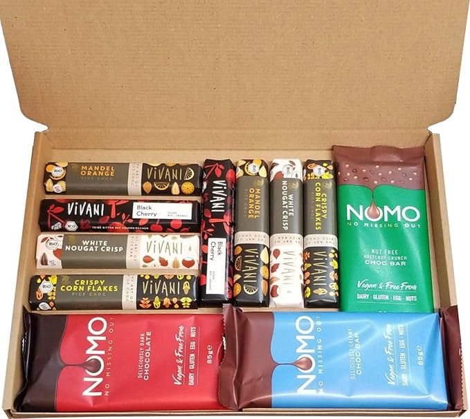 Vivani Nomo Vegan Chocolate Selection Box Dairy Free Chocolate Mixed ...