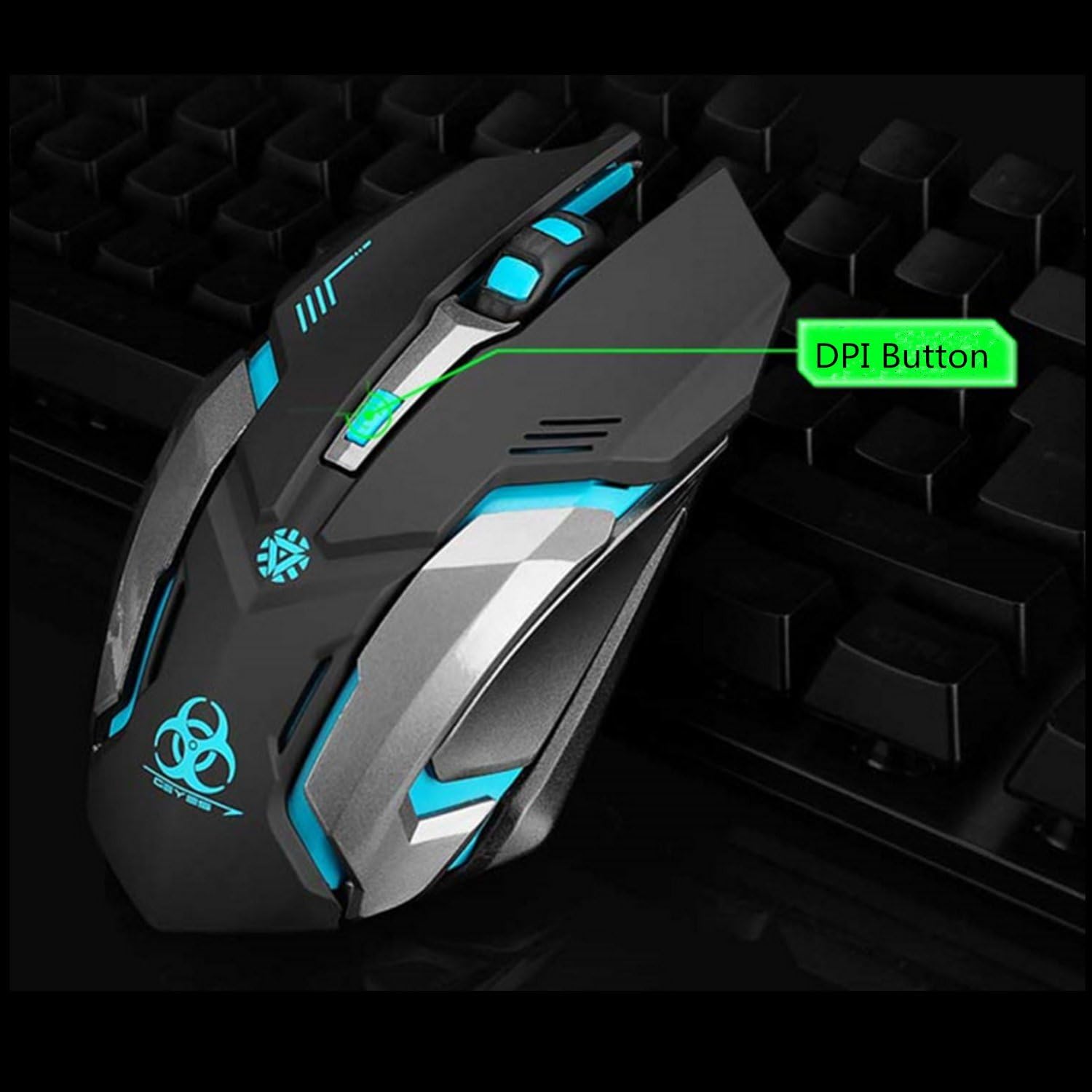 Wireless Gaming Mouse, Vegcoo C8 Rechargeable Wireless Silent Mouse ...