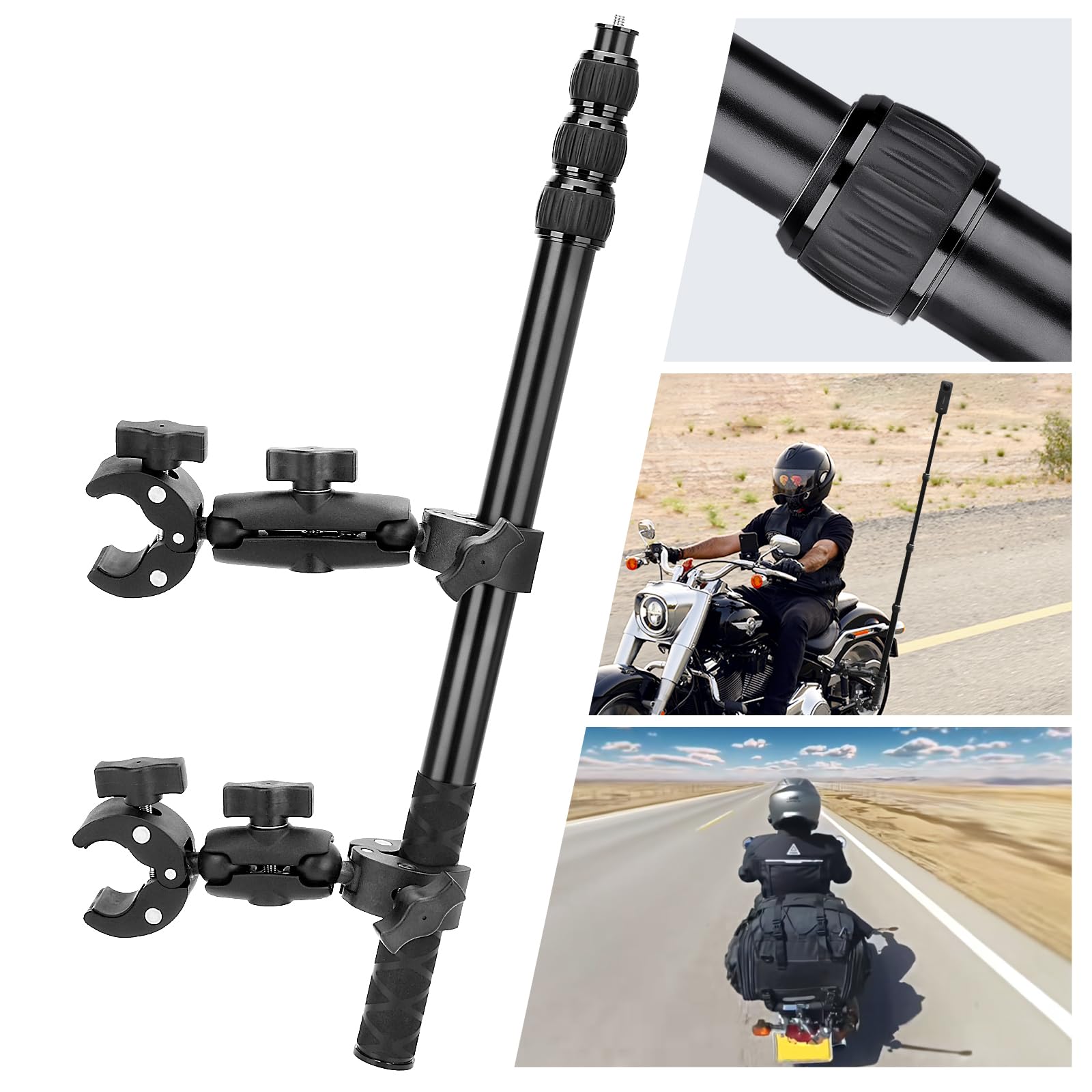 Vamson Motorcycle Camera Mount Kit for Insta360 X4, X3, X2, RS & GoPro ...