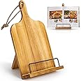 PUERSI Adjustable Wooden Cookbook Stand for Kitchen Counter