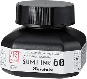 Amazon.com: Zig Sumi Pen Ink 60ml, Black