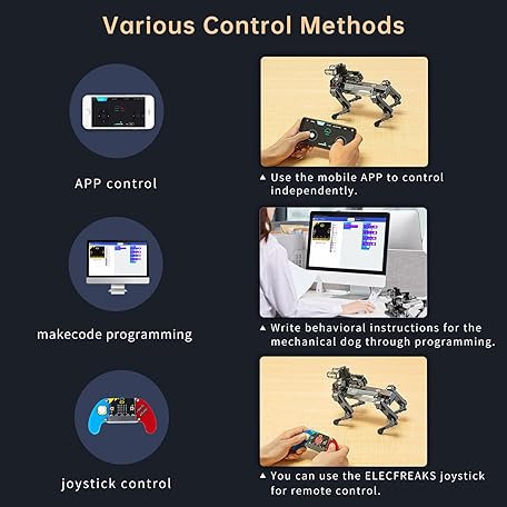 Mua ELECFREAKS microbit Robotic Dog Xgo V2 Kit, 15 Movable Joint DIY ...