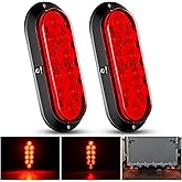 Amazon.com: TMH 6" Oval Smoked Lens/Red LED Trailer Tail Light Surface Mount 10 LED Waterproof ...