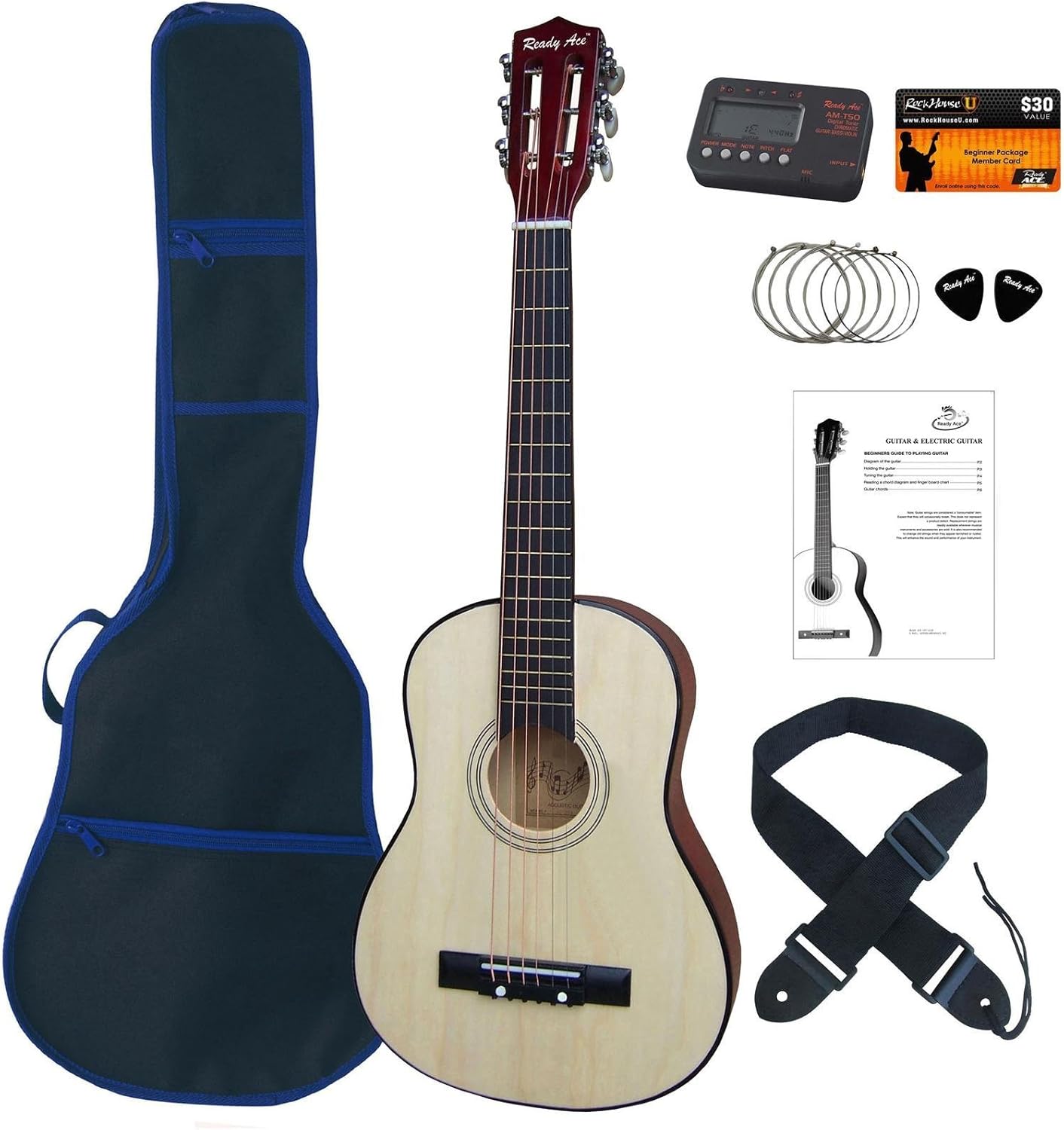 Amazon.com: Ready Ace 30" Guitar Complete Starter Pack Music Set ...