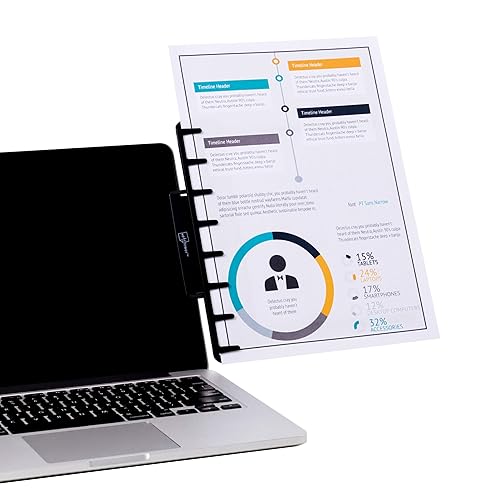 Note Tower Monitor Document Paper Holder for Typing | Clips to Laptops ...