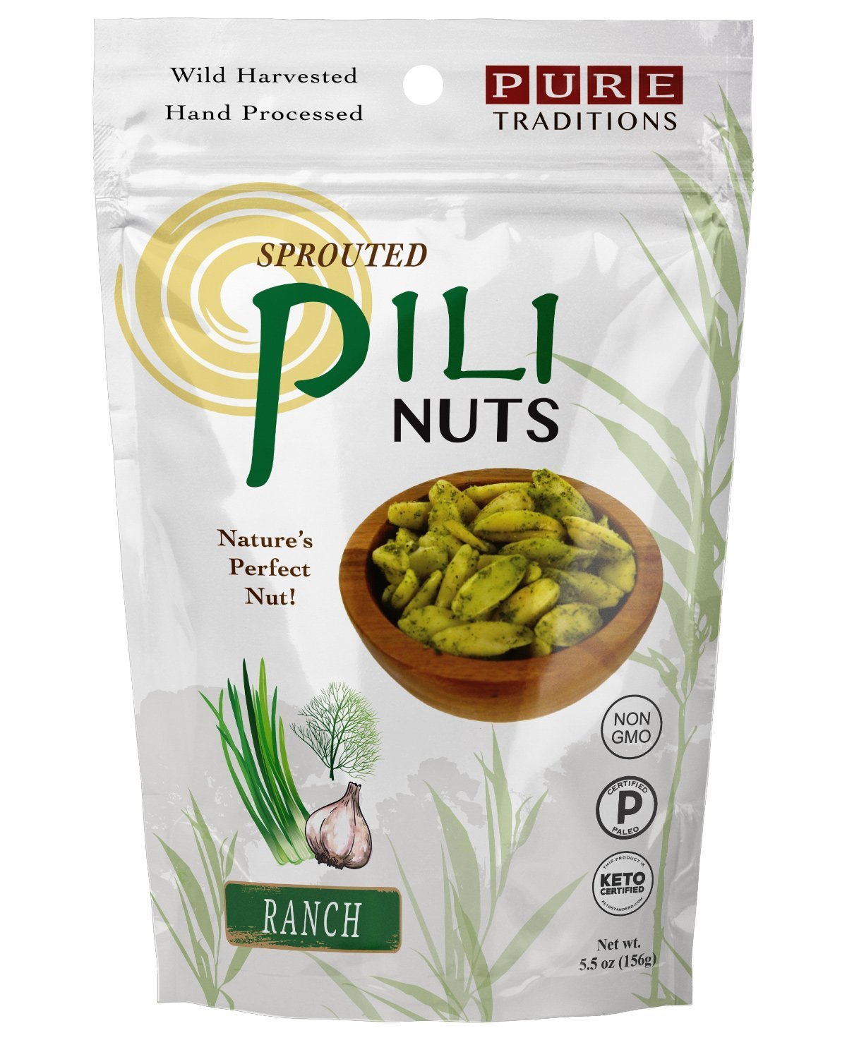 Amazon.com : Sprouted Pili Nuts, Chili Garlic, 5.5 oz, Certified Paleo ...