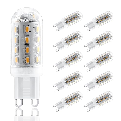 HTMART G9 LED Bulb, 2.5W to 20W,6500K Cool White,230 lumens,360° Beam Angle with Transparent ...