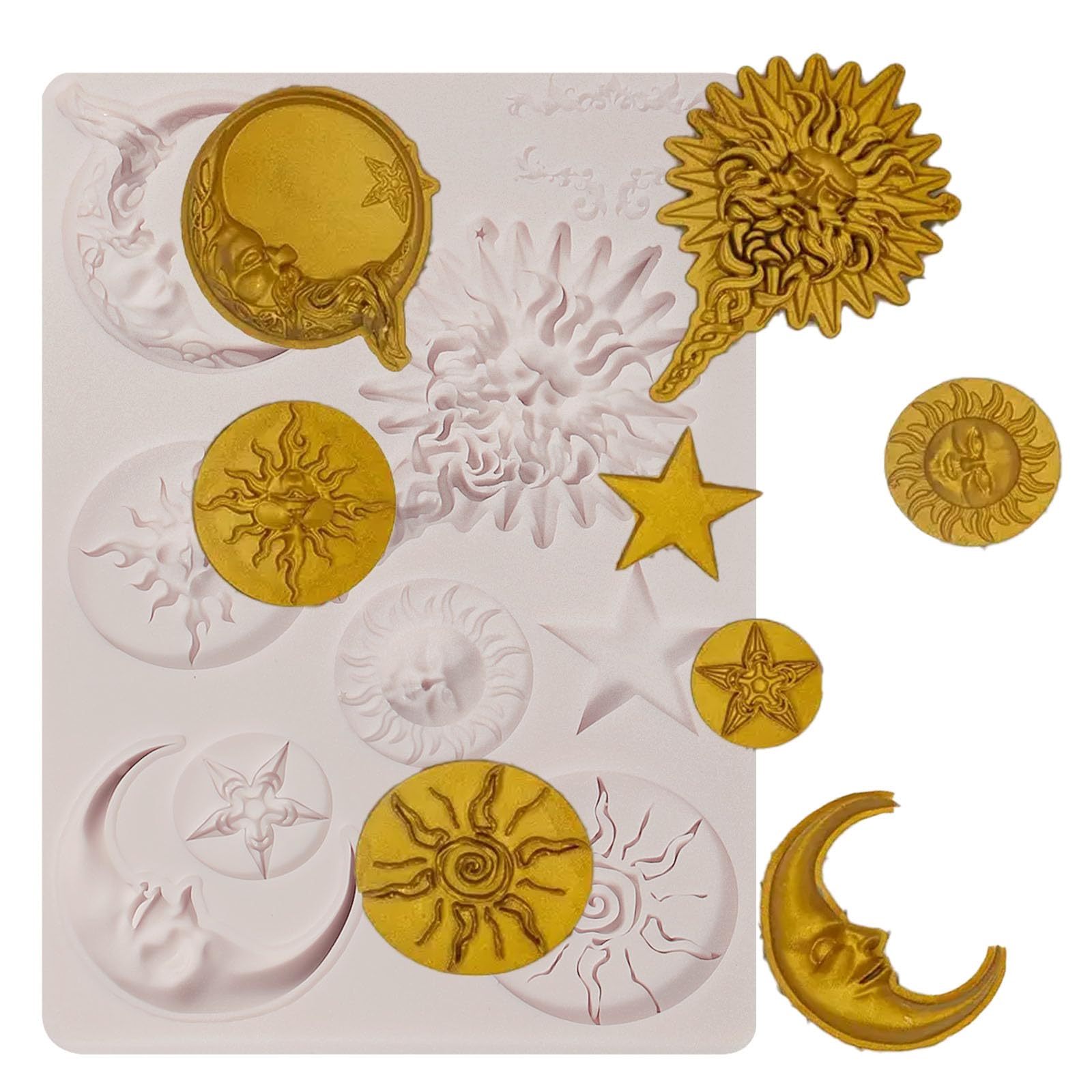 IKOJING 1Pcs Ancient Greek Mythology Fondant Mold, Moon Star Chocolate ...