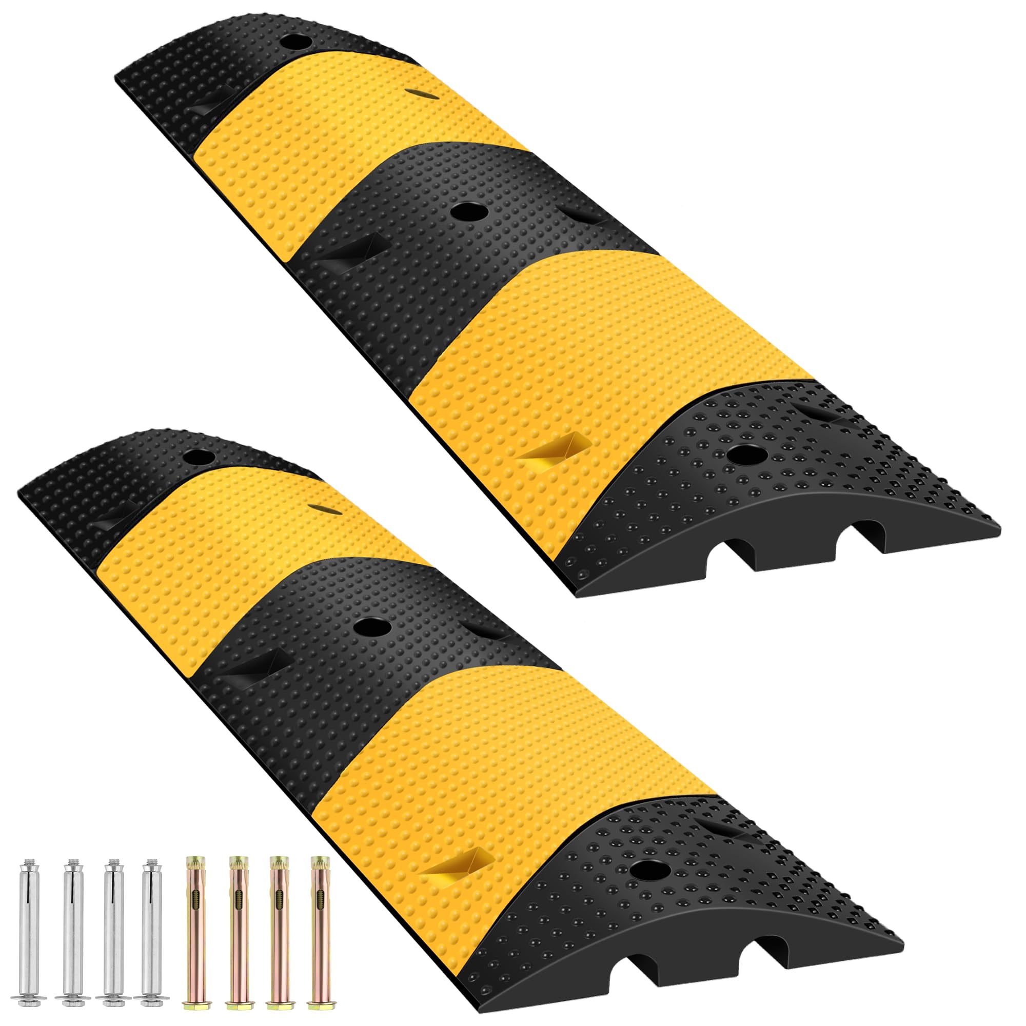 Rengue 39.3" Rubber Speed Bump, Pack of 2 Total 78.6'' Heavy Duty ...