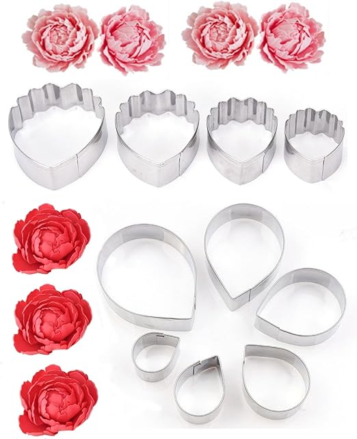 Amazon.com: Buytra 10 Pieces Stainless Steel Rose Petal and Peony ...